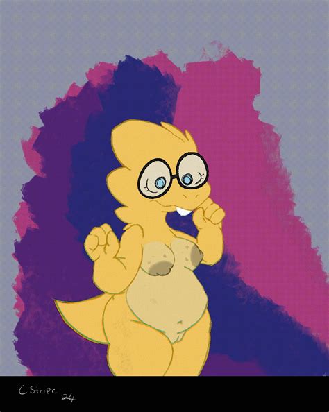 Rule 34 Alphys Anthro Blue Eyes Breasts Ceruleanstripe Eyewear Female Genitals Glasses Hi Res