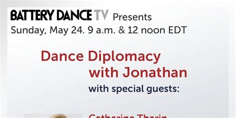 Battery Dance Tv Dance Diplomacy With Jonathan With Nancy Steele And Catherine Tharin