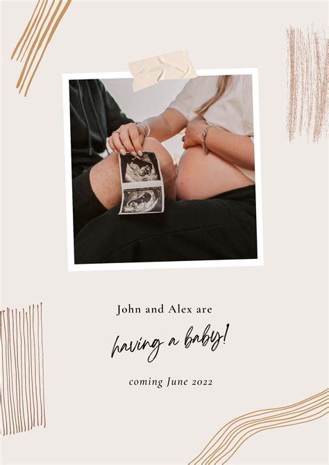Social Media Pregnancy Announcement Template Free Free Printable