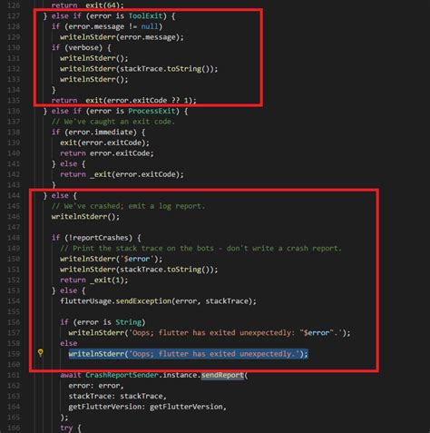 Dart Code Doesn T Surface Errors That Come Back From Flutter Run Eg