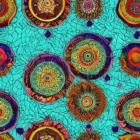 1980s Colors And Patterns Small Size Multiply Well Defined Mandalas