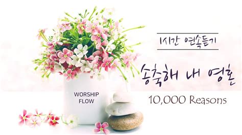 [1시간 연속듣기] 송축해 내 영혼 피아노 Ccm 연주 10 000 Reasons Piano Instrumental 영어가사