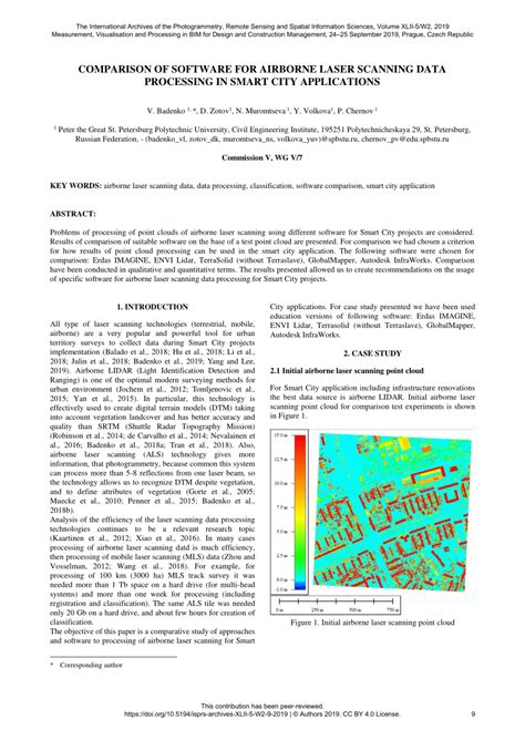 PDF COMPARISON OF SOFTWARE FOR AIRBORNE LASER SCANNING DATA