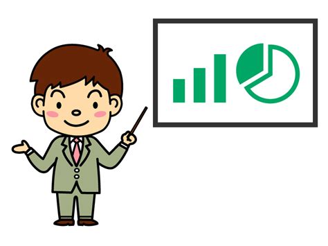 プレゼンするサラリーマン・会社員のイラスト イラスト無料・かわいいテンプレート
