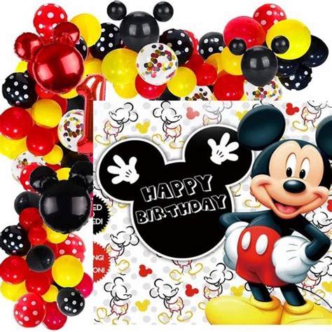 Vinyl Custom Mickey Mouse Theme Party Backdrops Minnie Mouse Background