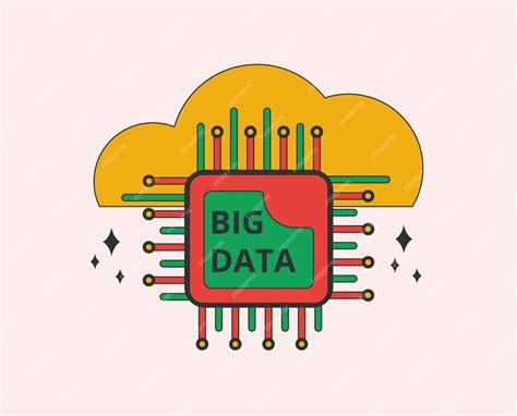 Premium Vector Big Data With Cloud Computing Technology Vector Illustration Icon Concept