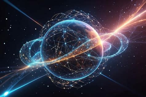 Premium Photo Quantum Network Data Exchange In The Quantum Realm For Cloud Storage AI And