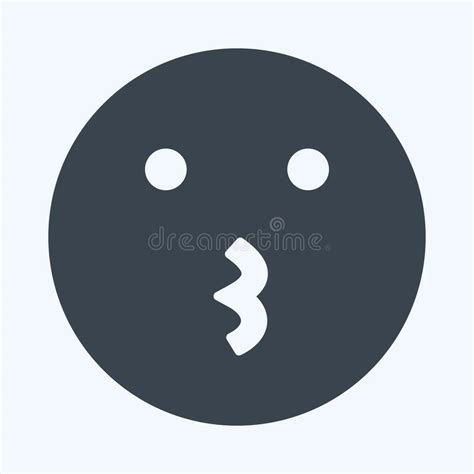 Icon Emoticon Kissing Suitable For Emoticon Symbol Glyph Style