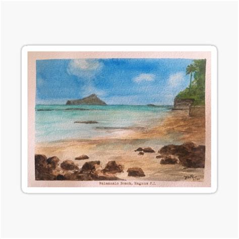 Waimanalo Beach Magnum P I Sticker For Sale By Jwejkd Redbubble