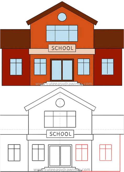 25 Easy School Drawing Ideas How To Draw A School