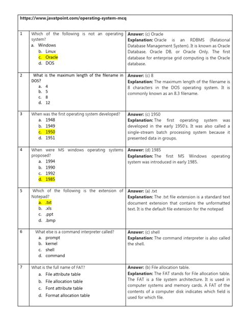 Opearting System Pdf Operating System Computer Data Storage