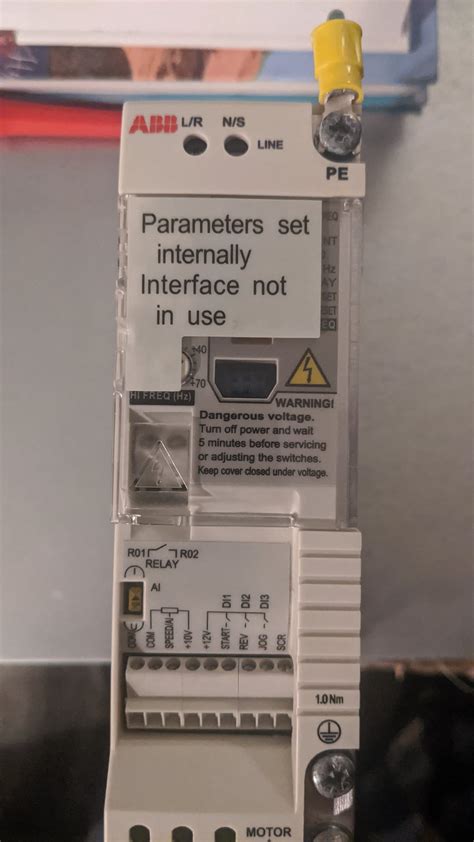 Switching Abb Acs55 From Programmed To Default Config Rplc