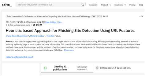 Heuristic Based Approach For Phishing Site Detection Using Url Features