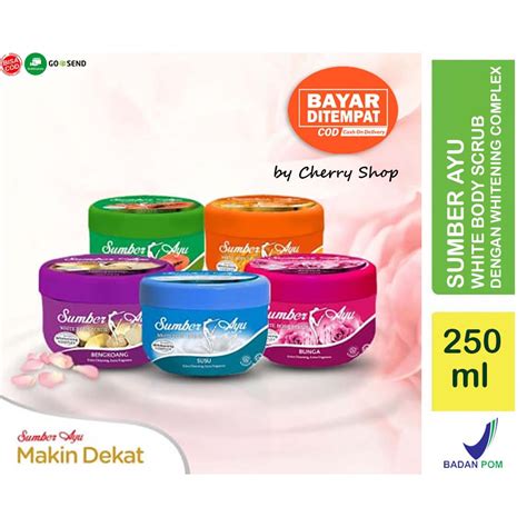 Jual 250ml Bpom Sumber Ayu Body Scrub Lulur Badan Bunga Rose