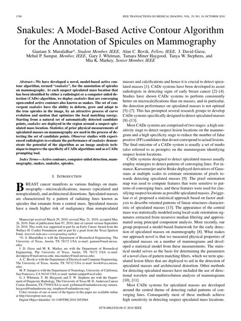 Pdf Snakules A Model Based Active Contour Algorithm For The