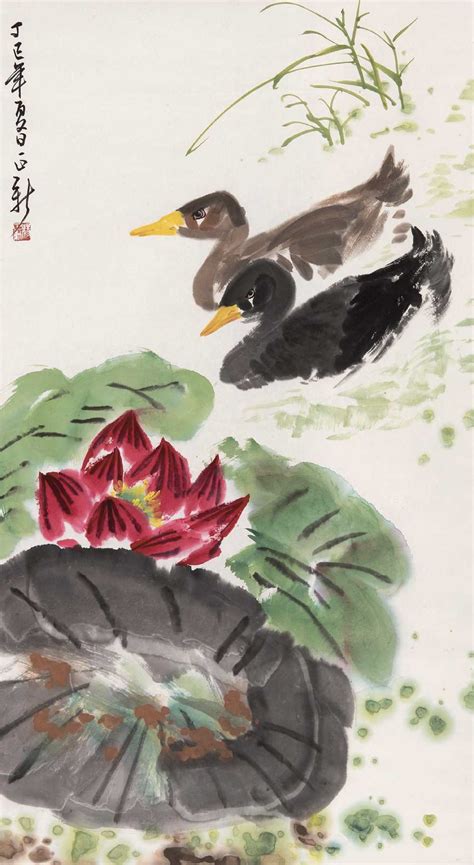 杨正新 丁巳（1977年）作 鸭子 立轴江苏嘉恒2006春季大型艺术品拍卖会 江苏嘉恒拍品价格图片拍卖专场拍卖会预展拍卖会结果