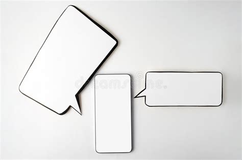 Smart Phone Chatting Sms Template Bubbles Stock Image Image Of