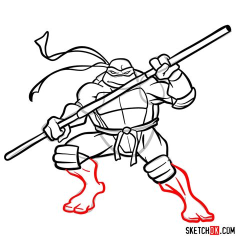 Sketching A Ninja How To Draw Donatello From Tmnt 2003