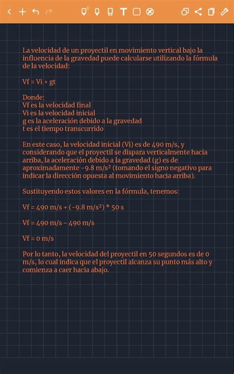 Se Dispara Un Proyectil Verticalmente Hacia Arriba Con Una Velocidad
