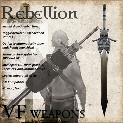Second Life Marketplace Vf Weapons Rebellion Sword