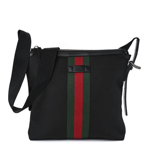 Gucci Techno Canvas Web Messenger Bag Black 1132928 Fashionphile
