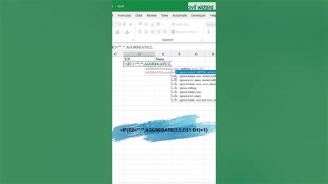 Automatically Generate Serial Number Using If And Aggregate Functions