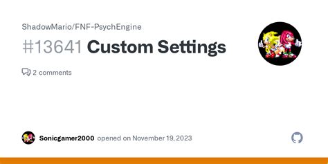 Custom Settings Issue ShadowMario FNF PsychEngine GitHub