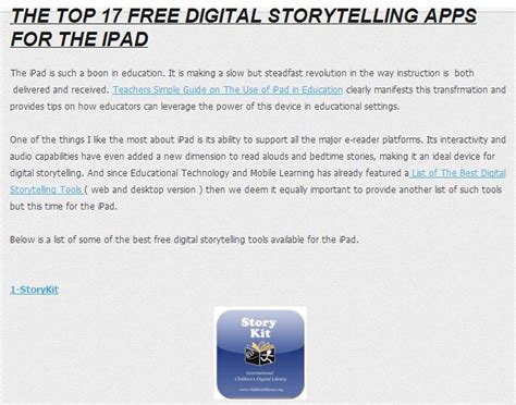Top 7 Free Digital Storytelling Apps For Ipad