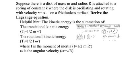 Solved Suppose There Is A Disk Of Mass M And Radius R Is Chegg