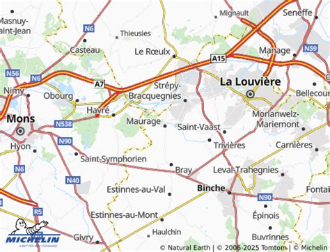 Carte Michelin Maurage Viamichelin
