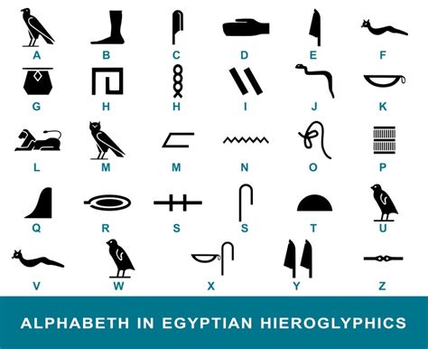 Egyptian Hieroglyphics Alphabet Digital Symbols Swg Signs Eps Bundle 29 Drawings In 3 Formats