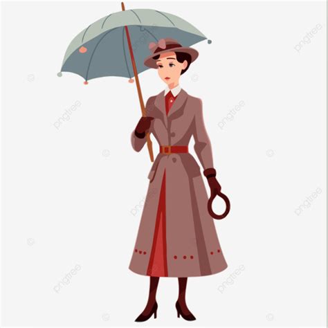 Mary Poppins Vector Sticker Clipart Cliparts Of Mary Poppins Woman