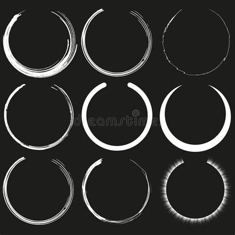 Semi Circle Pattern Black Round Shapes Bold Negative Space Vector Geometric Form Stock