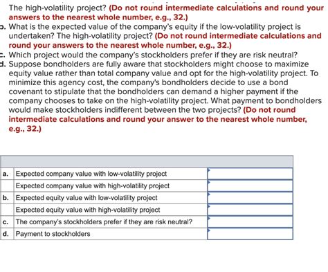 the high volatility project do not round