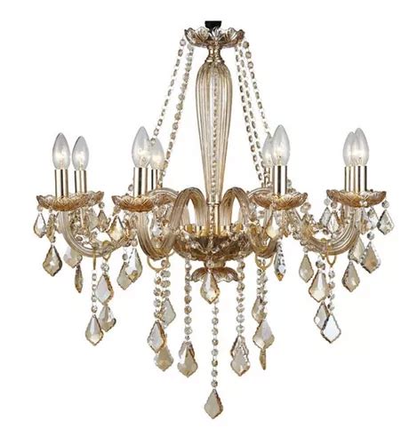 Lustre Candelabro Braços Âmbar Maria Tereza C Lâmpadas Frete grátis