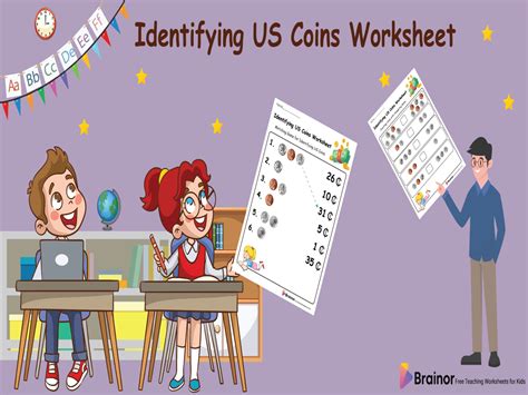 24 Identifying US Coins Worksheet Pages Free Printables