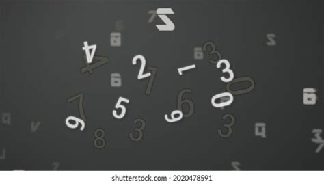 Digital Image Multiple Changing Numbers Alphabets Stock Illustration
