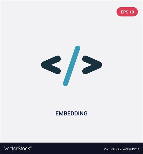 Two Color Embedding Icon From Technology Concept Vector Image