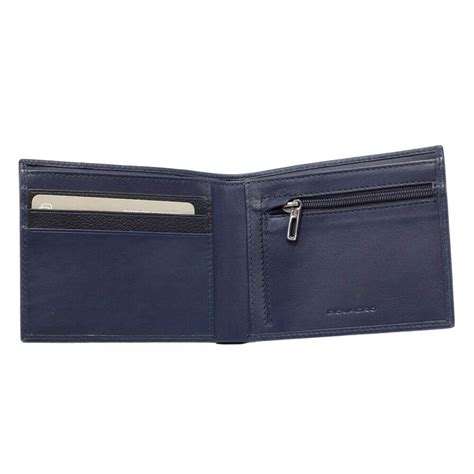 Portofel de barbati slim din piele naturala sistem RFID Piquadro PU S R BLU Genți damă