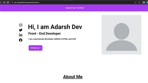 Adarsh Dev On Linkedin My First Portfolio Website Thank You Beyond
