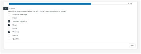 Solved Identify The Descriptive Numerical Statistics That