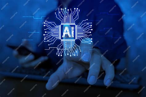 Premium Photo Mans Fingers Typing On Laptop Keyboard Ai Hologram With