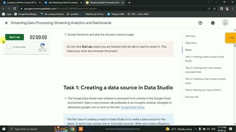 Streaming Data Processing Streaming Analytics And Dashboards Lab