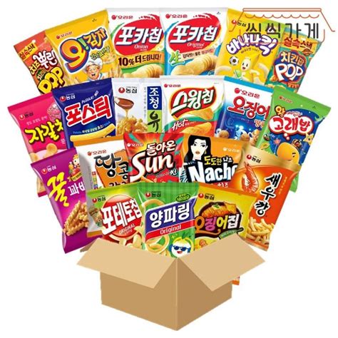 씩씩가게 농심x오리온 봉지과자 20종썬 포카2종 오징어집 새우 포스틱 스윙 치킨팝2종 홈플러스 택배배송
