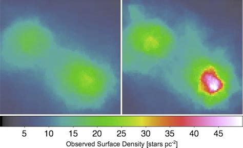 Surface Density Maps For The Same Region Central Part Of Trifid With