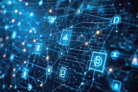 Premium Photo Digital Padlock For Computing System On Dark Blue Background Cyber Security