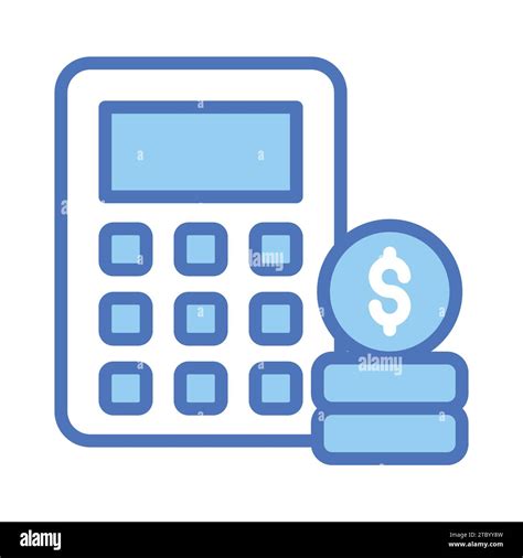Calculator With Coins Denoting Accounting Concept Vector Money