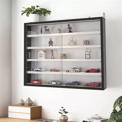 Modern Wall Mount Display Cabinet Acrylic Laminated Models Collections