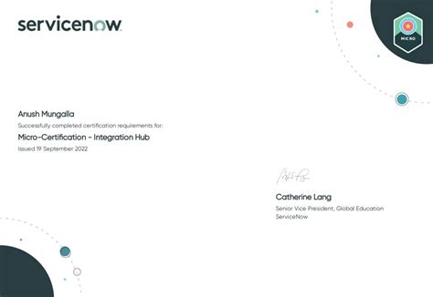 A M On Linkedin Microcertification Servicenow Integrationhub