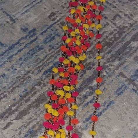 80 Pcs Garlands Decor Backdrop Pom Pom Gota Hangings Tassels Pom Pom